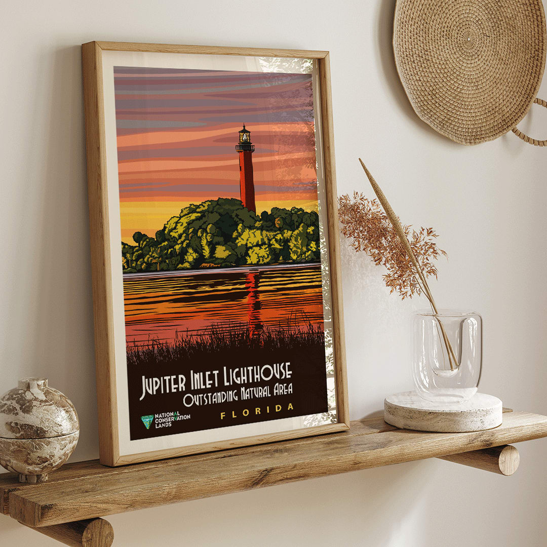 Poster | Jupiter Inlet Lighthouse Florida Nature Art | MORYARTY ...